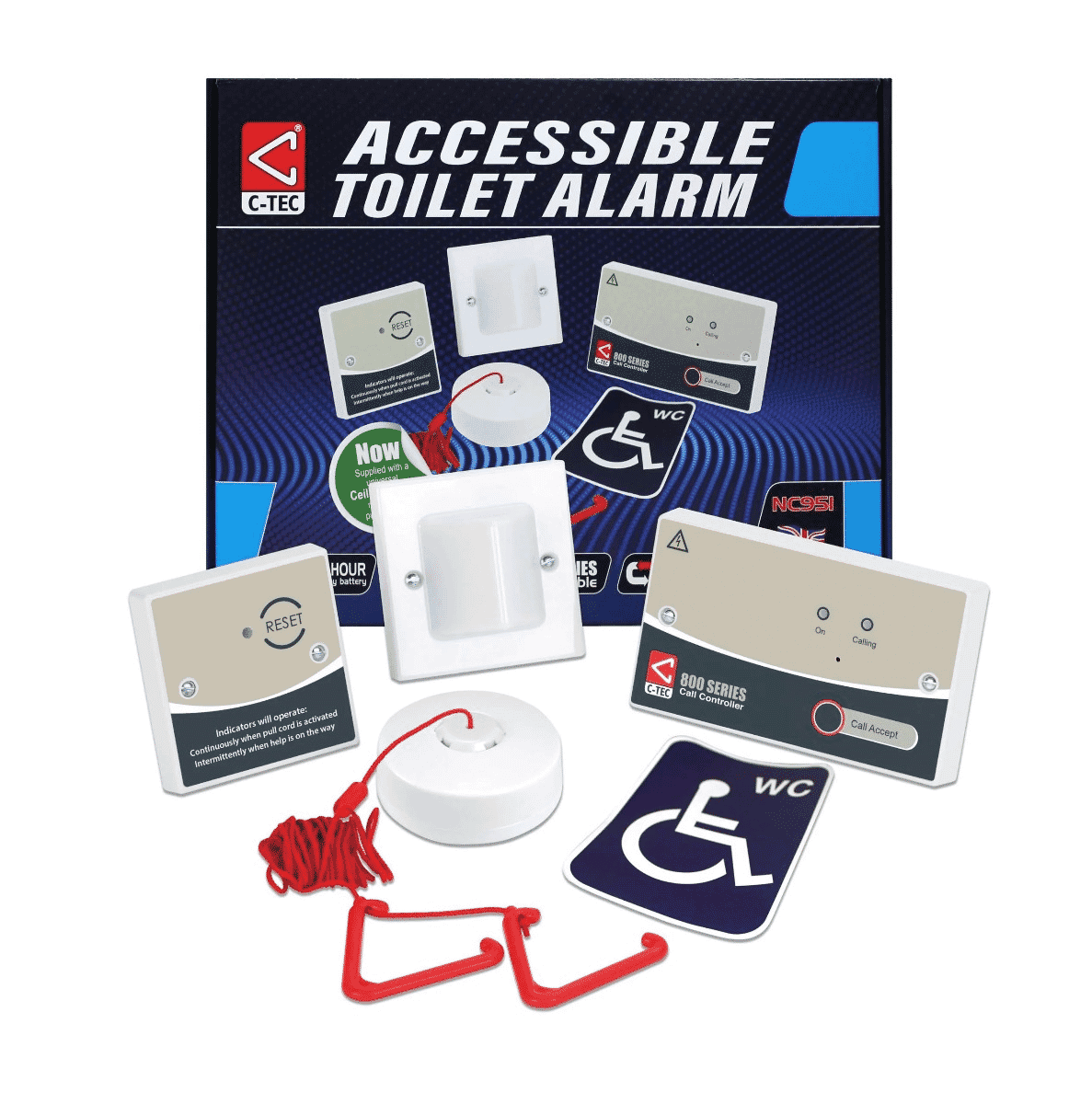 C-Tec Accessible Toilet Alarm System (NC951) – Emergency Call Solution