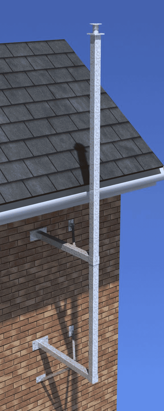 Altron ACP3/MSF 5M WALL POLE WITH MINIMUM STANDOFF