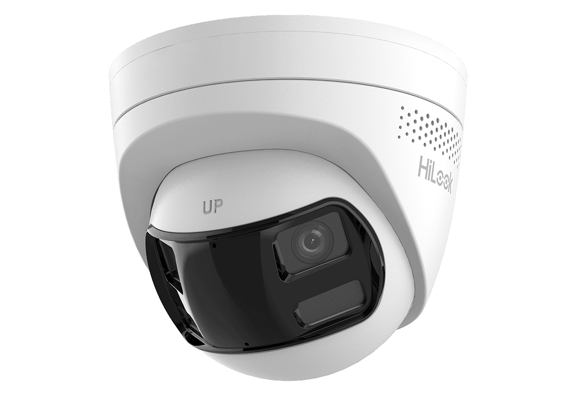 HiLook IPC-T269HAD-LUF/SL(2.8MM) 6Mp Dual Len Stitched Wide Angle Colorvu W/Smart Hybrid Turret Cam