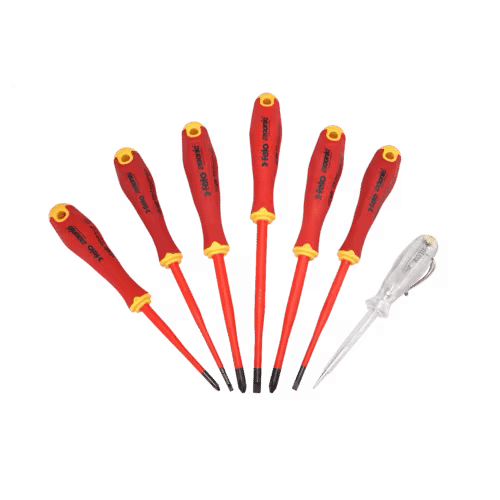 7-PIECE SCREWDRIVER SET FELO SD ERGONOMIC VDE INSULATED SLIMLINE 7 ...