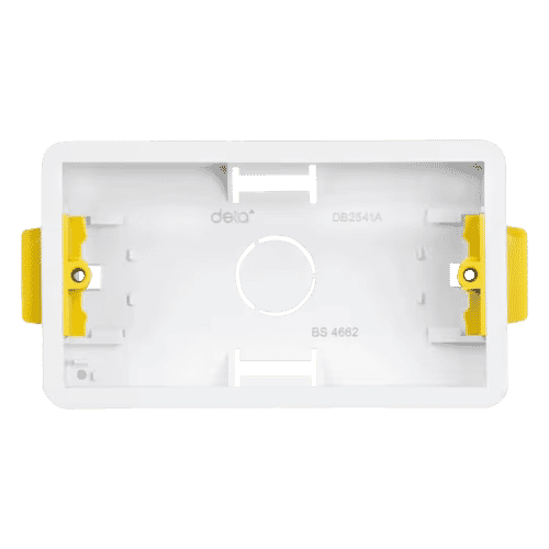 DB2541 DOUBLE GANG DRY LINING 35MM DEEP BACK BOX FOR PLASTER BOARD WALLS