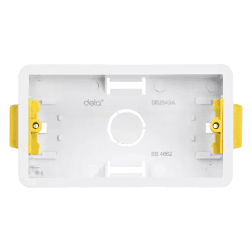 DB2543 DOUBLE GANG DRY LINING 46MM DEEP BACK BOX FOR PLASTER BOARD WALLS
